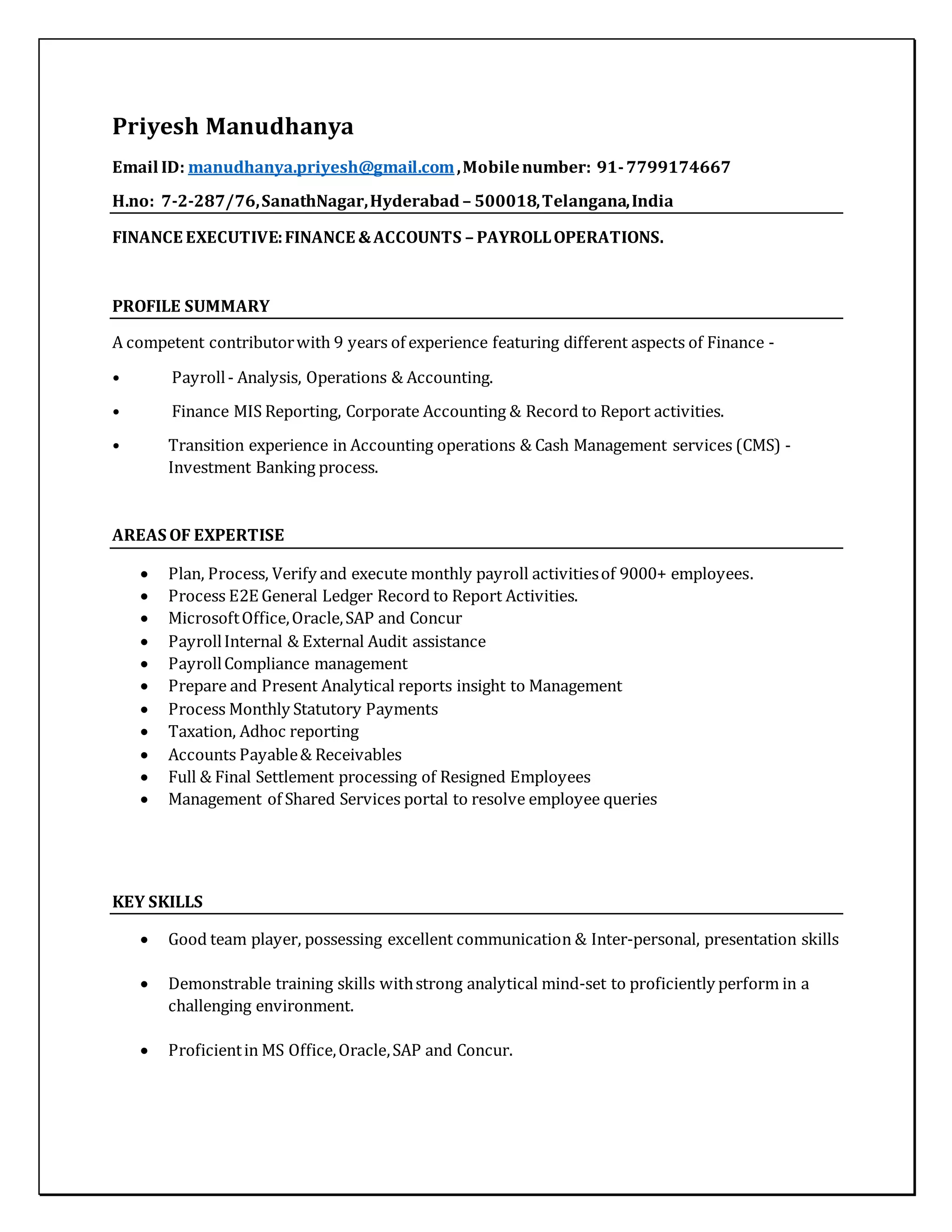 Priyesh Manudhanya | DOCX | Business Accounting & Finance | Business