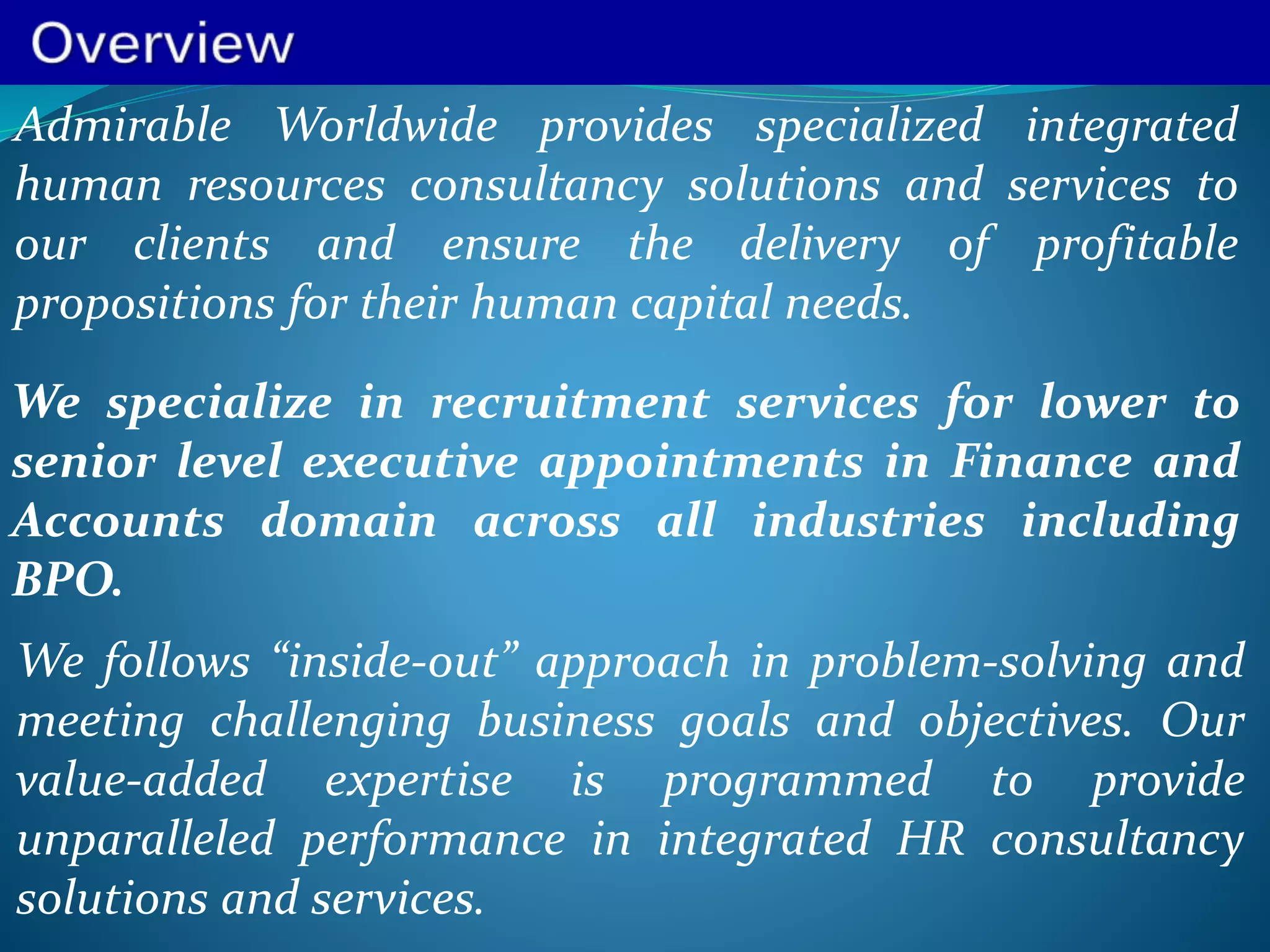 HR consultancy presentation | PPSX