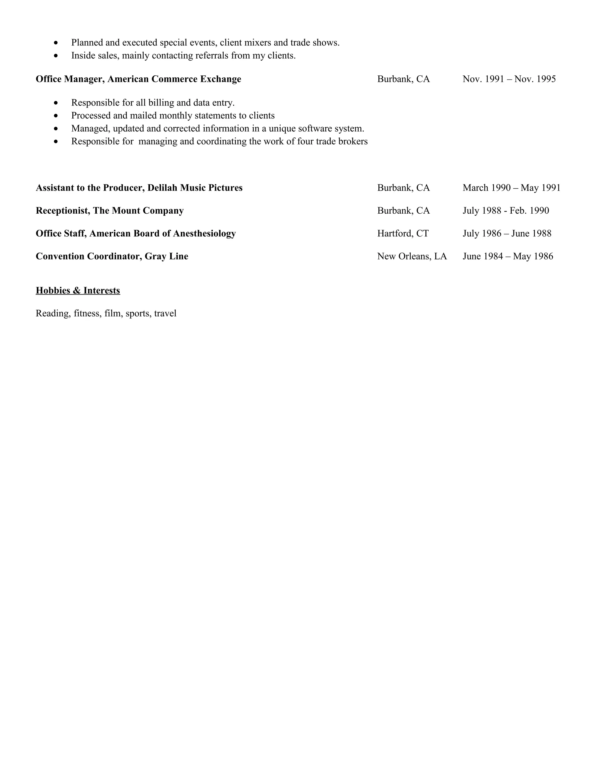 JulietHogueResume91516NR | DOC | Business | Business and Finance