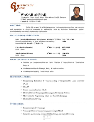 CV Waqar_1 | PDF