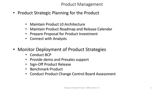 Product Management | PPT