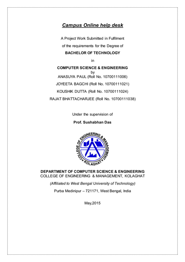 Online help desk | PDF