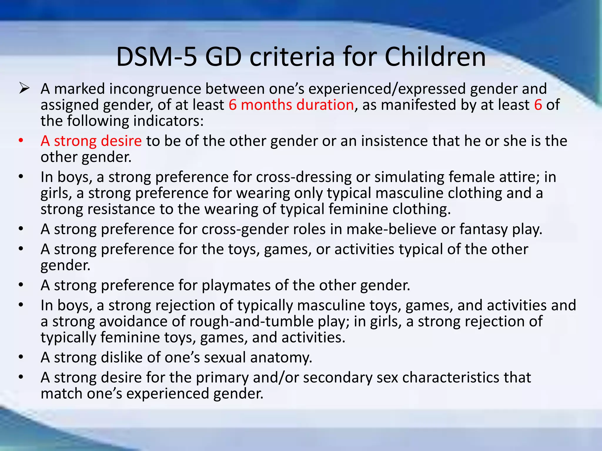 Gender Dysphoria | PPTX