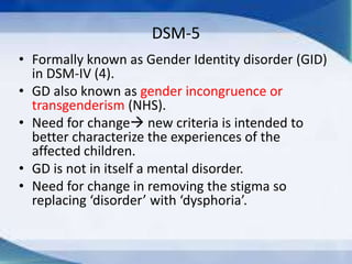 Gender Dysphoria | PPTX