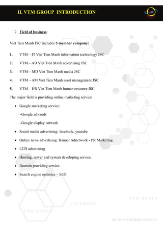 Profile VTM GROUP | PDF | Venture Capital | Business Banking & Finance