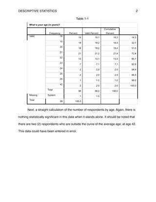 Descriptive Statistics | PDF