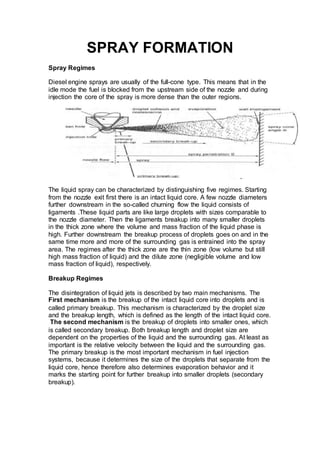 FUEL INJECTION AND SPRAY FORMATION | PDF