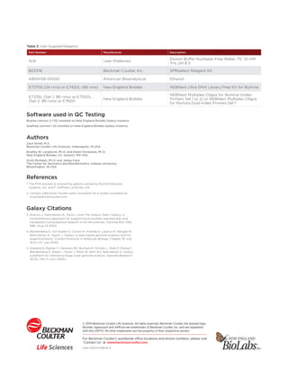 NEBNext Ultra DNA for Illumina NGS (ChIP-seq and HLA)_Biomek FXP ...