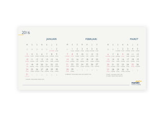 MANDIRI 2016 CALENDAR - APPROVED DESIGN PREVIEW - DESK | PPT
