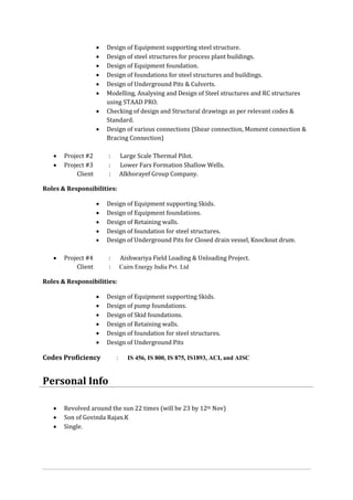 RESUME | PDF | Civil Engineering Industry | Industries