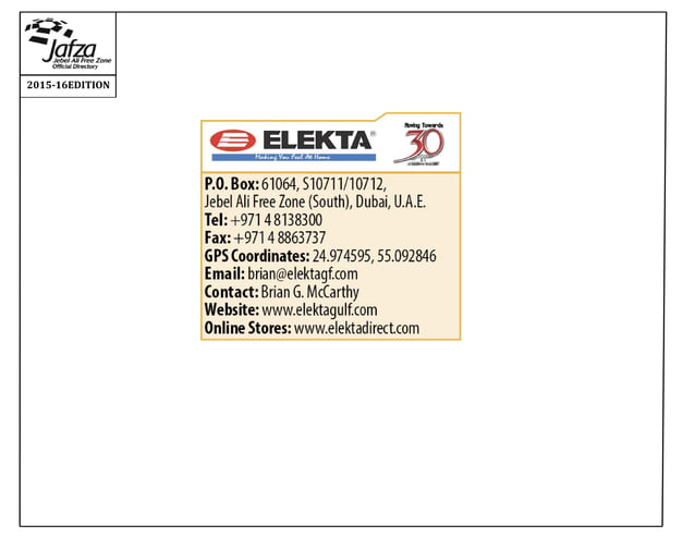 Elekta Gulf JAFZA 2016-16 DIRECTORY | PDF