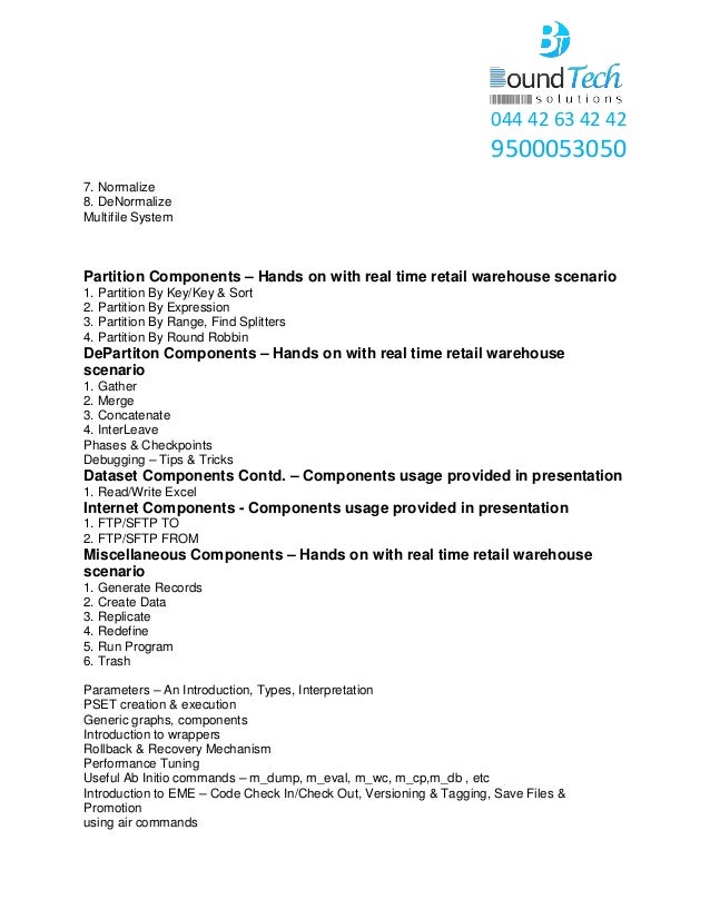 Abinitio Course Content - BTS