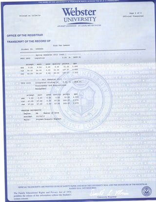 College Transcript MBA and MA | PDF | College Planning | College Education