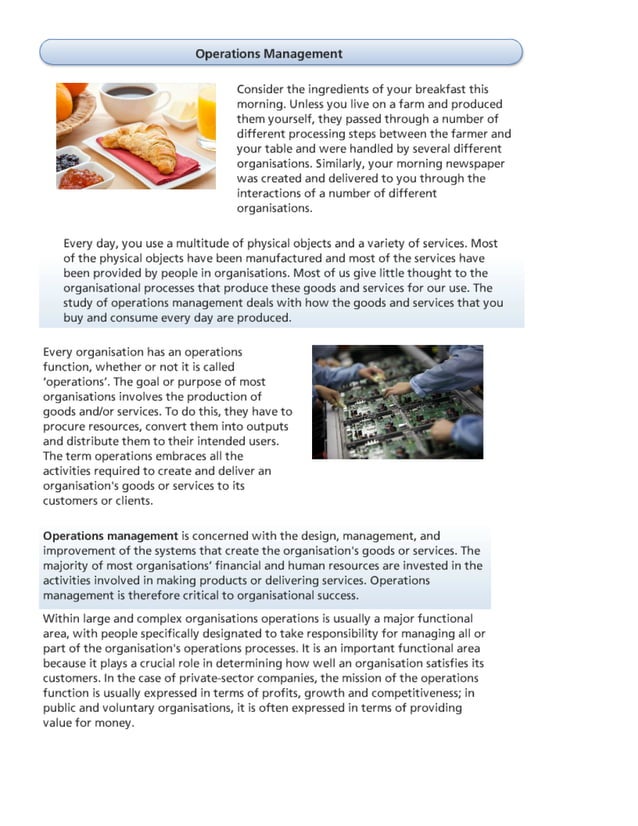 Operations Management | PDF | Business Operations | Business