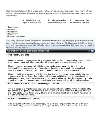 Operations Management | PDF | Business Operations | Business