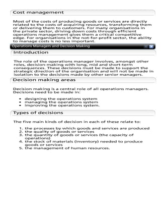 Operations Management | PDF | Business Operations | Business