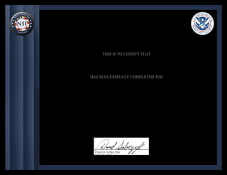 NSI_certificate_private_sector | PDF | Databases | Computer Software ...