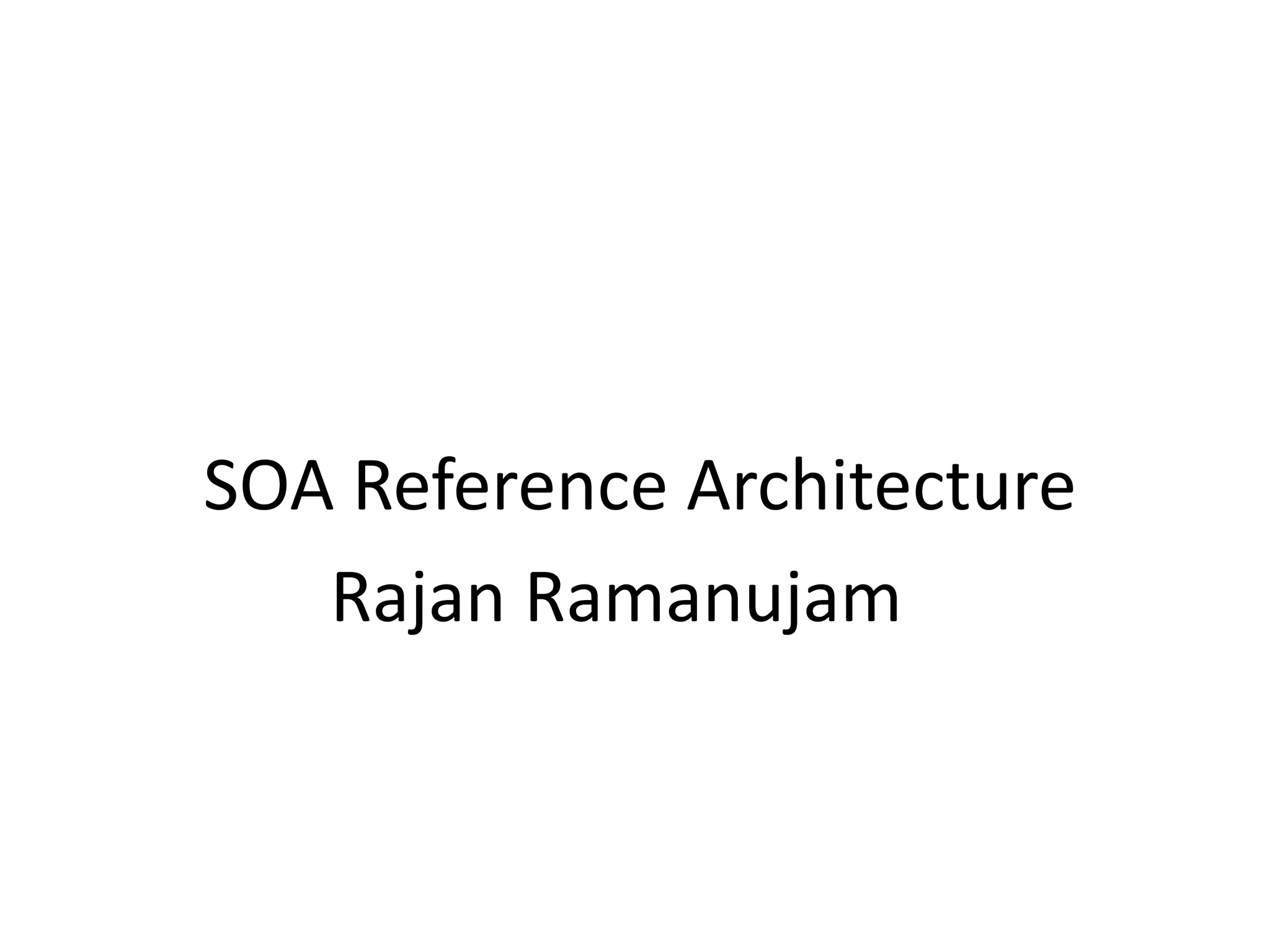 SOA Reference Architecture | PPTX | Computer Software and Applications | Computing