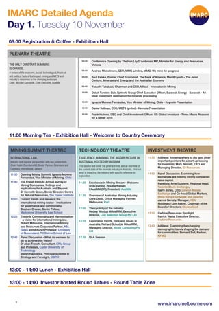 IMARC Agenda | PDF