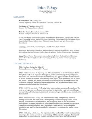 Brian P Sage_CV | PDF