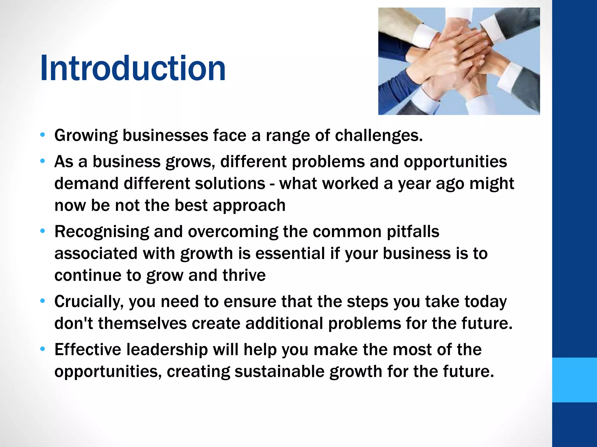 The challenges of Growing a Business | PPTX