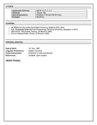 Mohit_Technical _SapPi | PDF