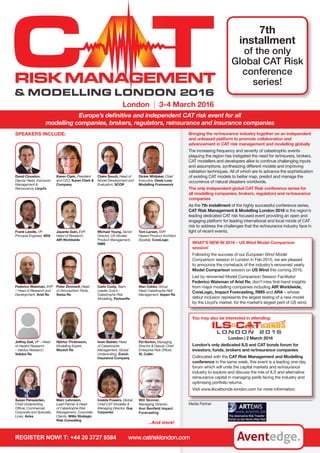 CAT Risk Management & Modelling London Brochure 2016 | PDF