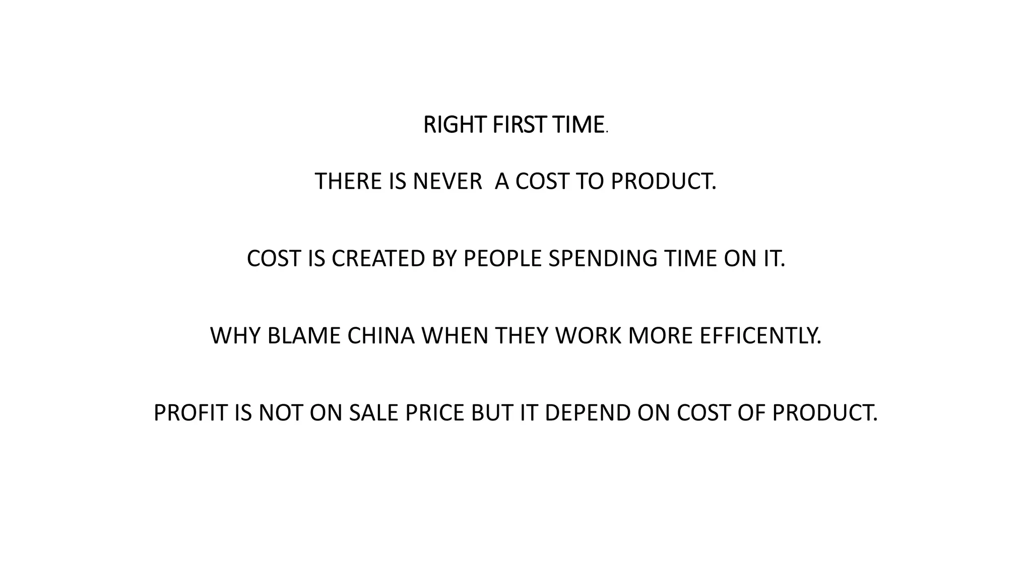 RIGHT FIRST TIME | PPTX