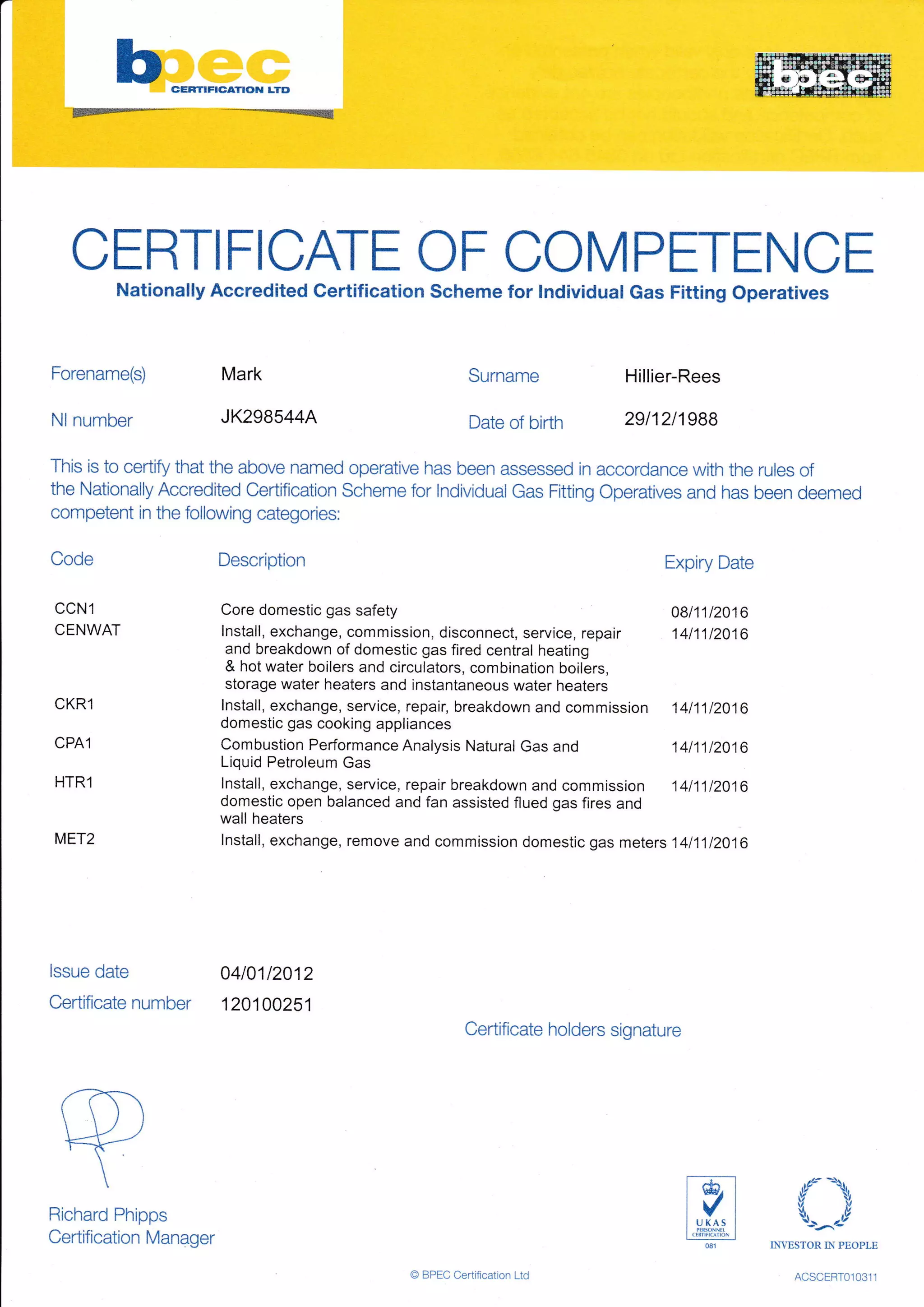 Bpec Gas Fitting Operatives | PDF | Business | Business and Finance