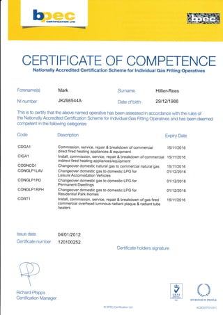 Bpec Gas Fitting Operatives | PDF | Business | Business and Finance