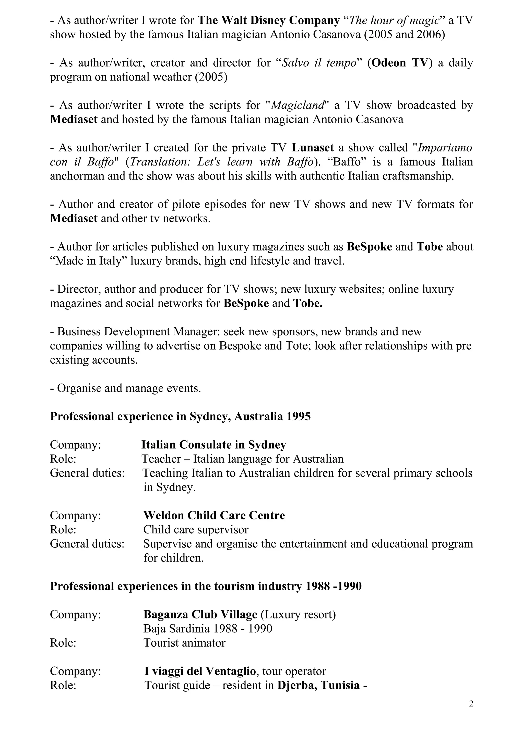 CV linkedin Alessandro Corallo | DOC