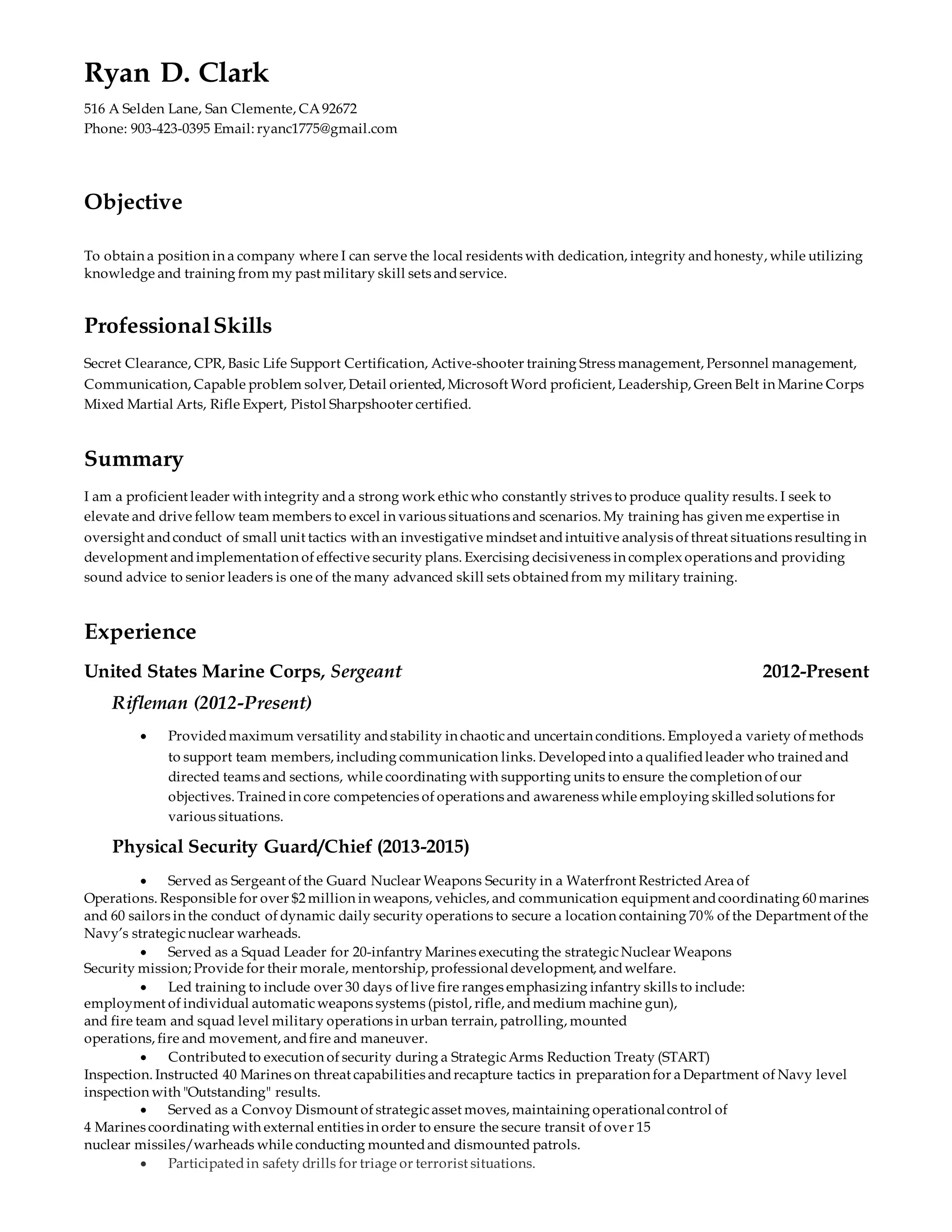 Ryan Clark Resume.4 | DOCX
