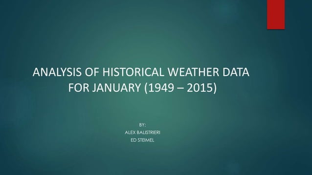 ANALYSIS OF HISTORICAL WEATHER DATA | PPT
