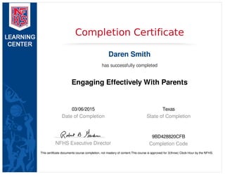 NFHS-Engaging Effectively with Parents | PDF
