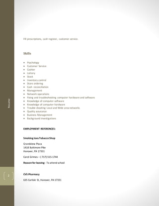 Sue's Resume | DOCX