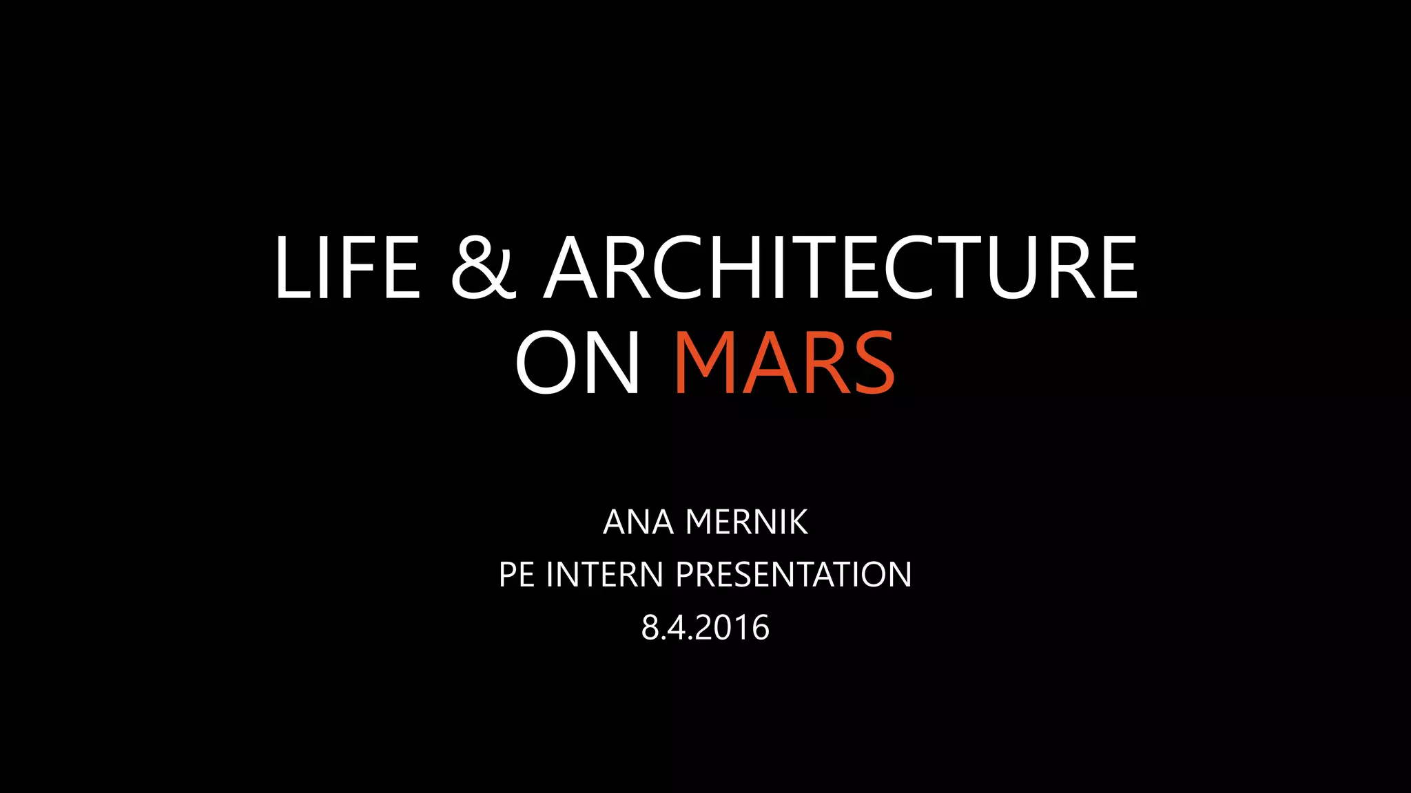 Mernik PE Intern Presentation | PPTX | Space and Astronomy | Science