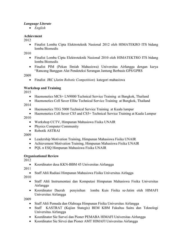 Curriculum Vitae_Kristio | PDF