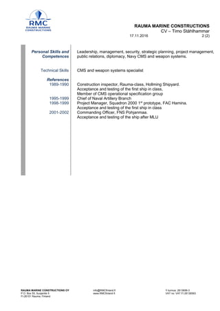 CV-RMC_Timo_Ståhlhammar | PDF