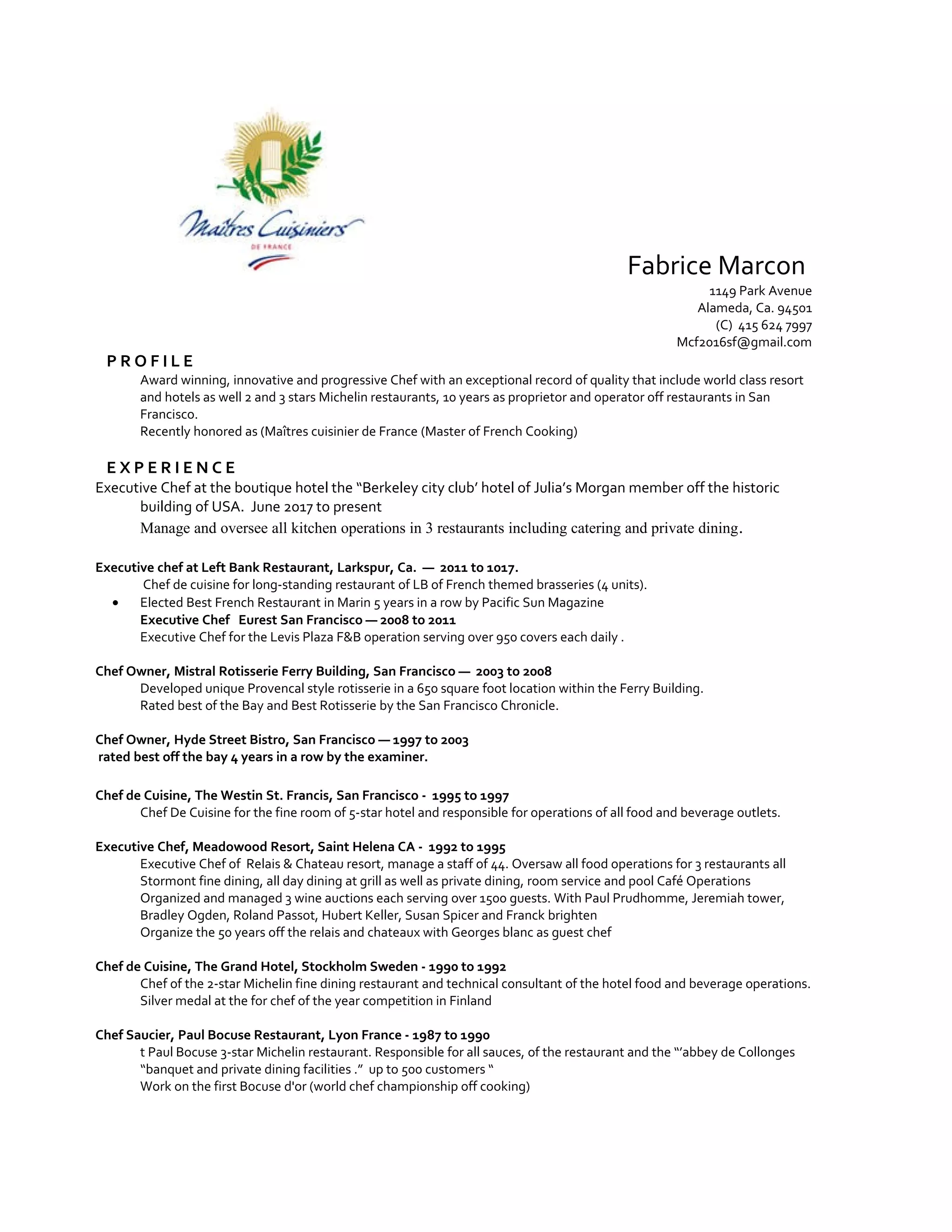 1fabrice resume | DOC