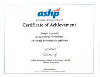ASHP Pharmacy Informatics Certification | PPT