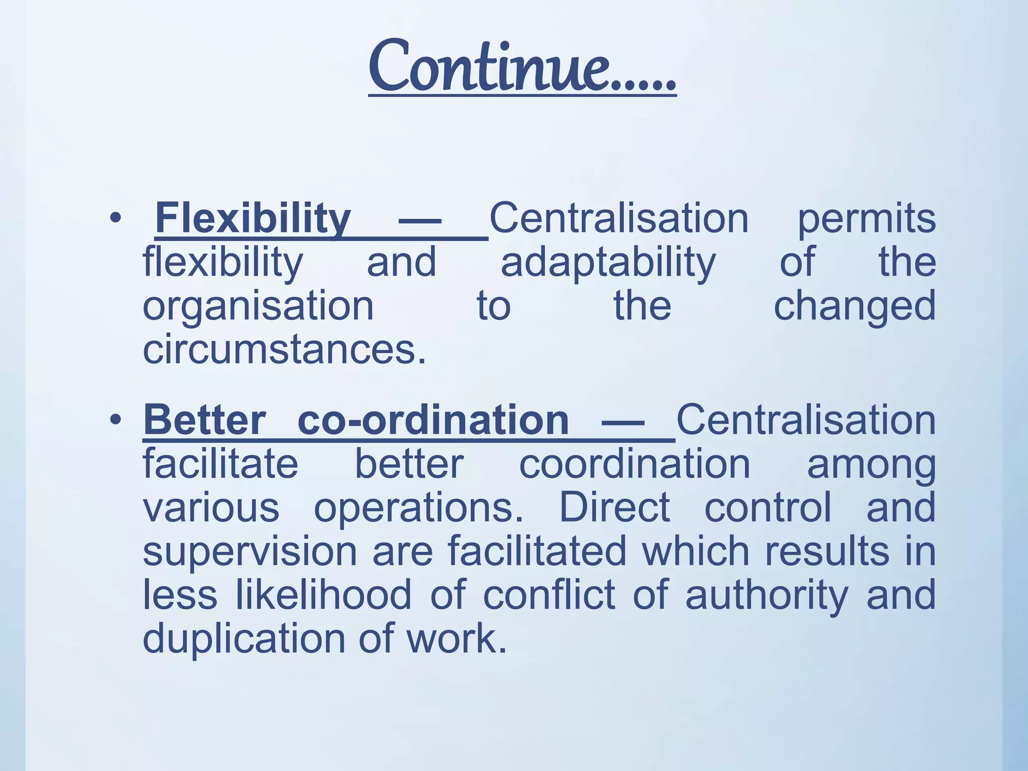Factors Affecting Centralisation And Decentralisation Ppt
