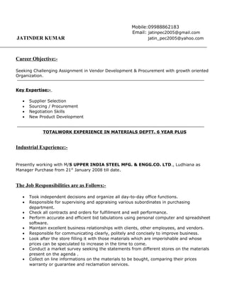 Resume.Jatinder | PDF