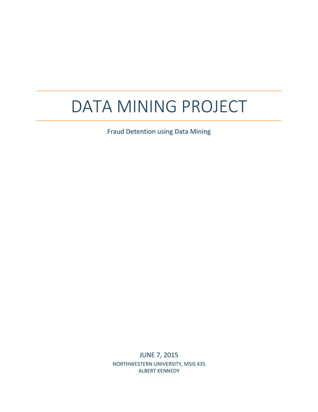 Fraud Detection using Data Mining Project | PDF | Databases | Computer Software and Applications
