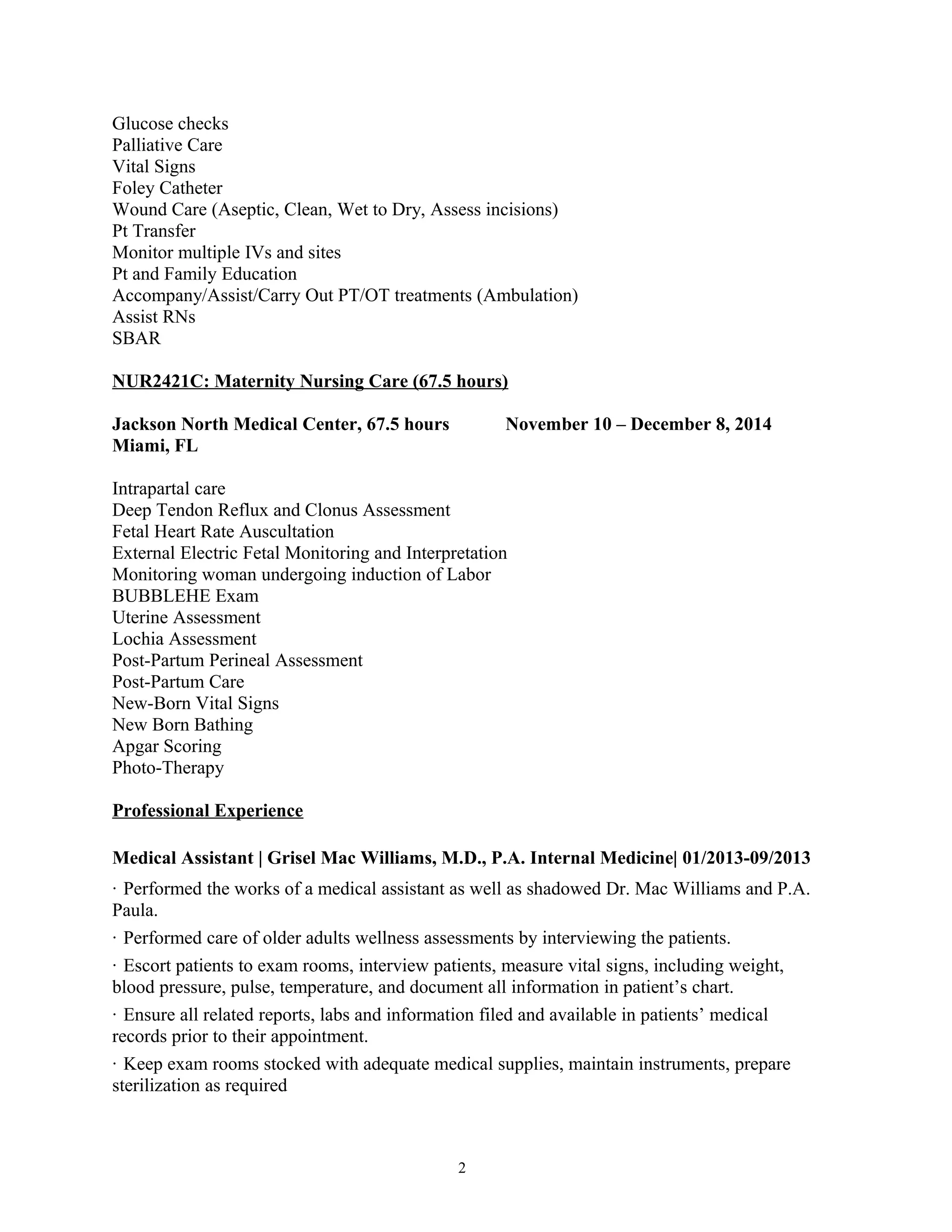 Yaciel Almira CV - Resume | DOC