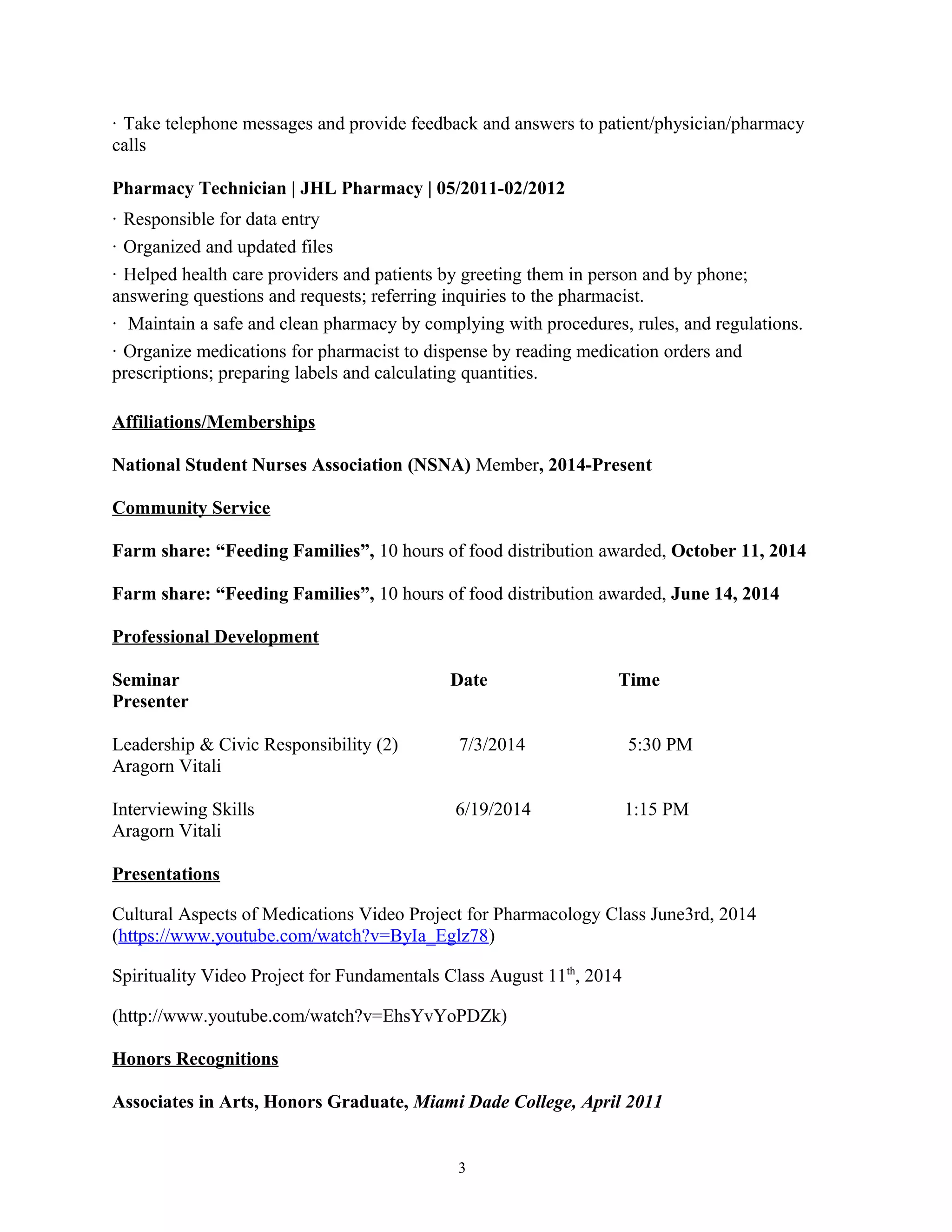 Yaciel Almira CV - Resume | DOC