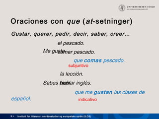 Guía básica del subjuntivo para ELE en Noruega (teoría) | PPT