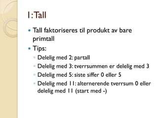 Faktorisering | PDF