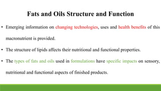 Fats And Oils Structure
