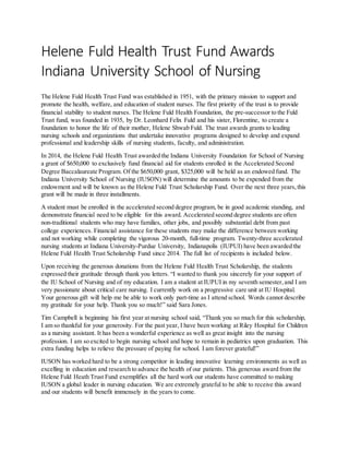 Helene Fuld Trust Fund | PDF
