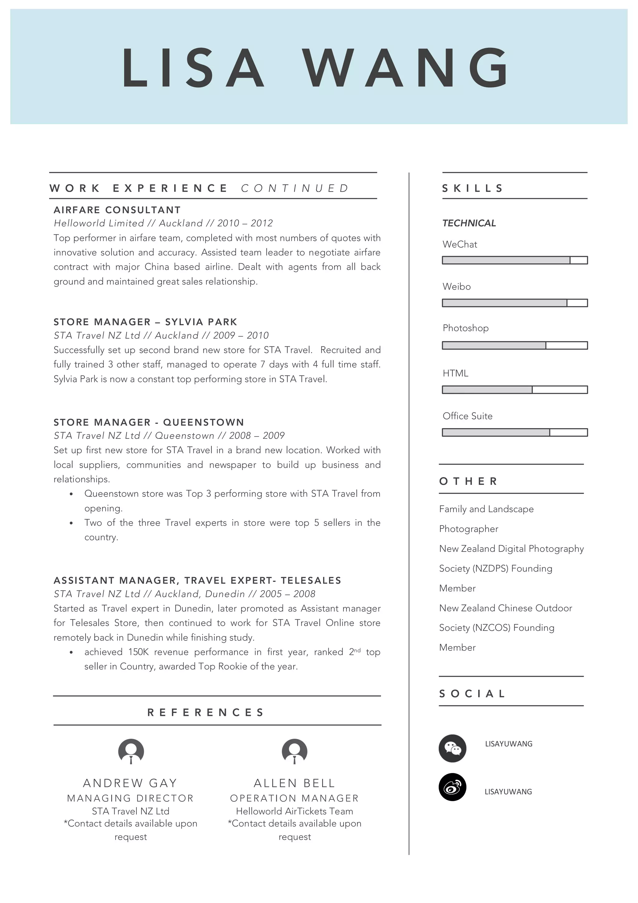 Lisa CV 11Mar16 | PDF | Sales | Business